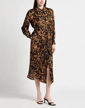 OTTOD'AME Midi Dress With Belt And Classic Collar