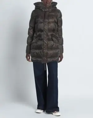 DEKKER Padded Camouflage Print Coat - Black