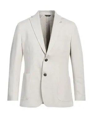 TOMBOLINI Blazer Ivory Size Cotton, Linen, Elastane