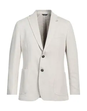 TOMBOLINI Blazer Ivory Size Cotton, Linen, Elastane
