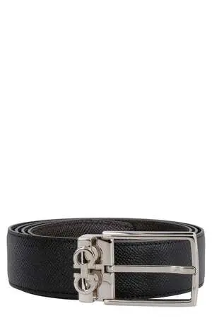 SALVATORE FERRAGAMO Reversible Leather Belt