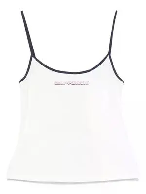 SELF-PORTRAIT Jersey Tank Top - White