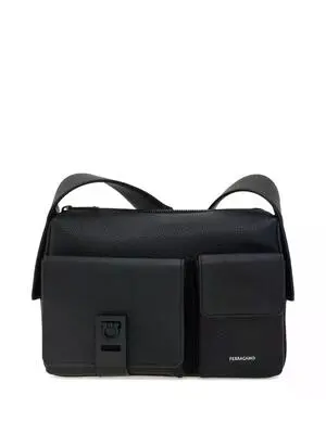 FERRAGAMO Leather Shoulder Bag - Black