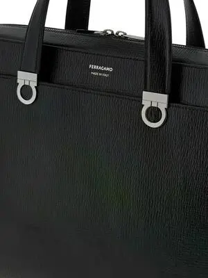 FERRAGAMO Gancini Briefcase - Black