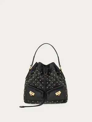FERRAGAMO Multipocket Bucket Bag - Black