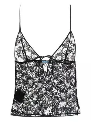 Prada Lace Cropped Top