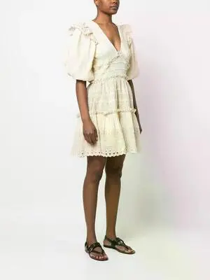 Sea Organic Cotton Puff-sleeved Dress