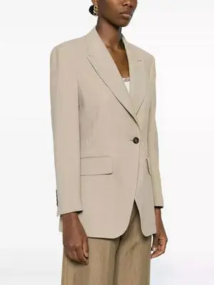 Brunello Cucinelli Knitted Blazer With Peak Lapels