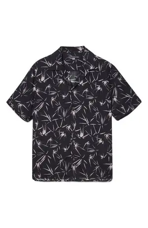 John Varvatos Dan Print Modal Camp Shirt