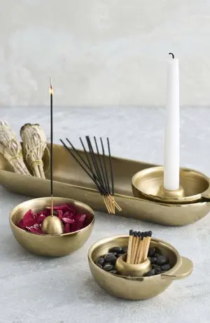 THE COLLECTIVE HOME Stinson Antique Brass Intention Set - Gold