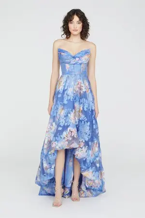 Theia Wendy Bubble Hem Gown