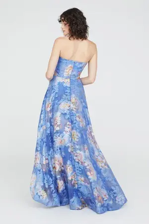 Theia Wendy Bubble Hem Gown
