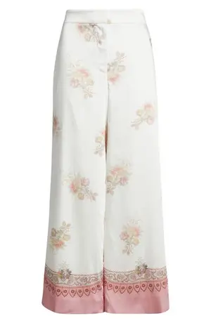 Kobi Halperin Zoe Border Print Wide Leg Pants