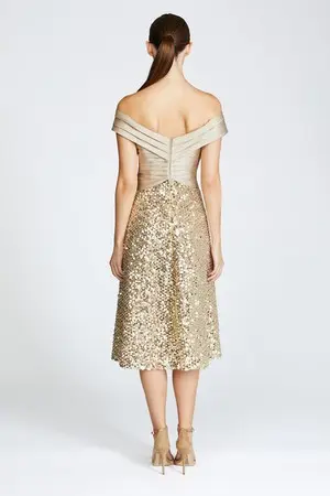 Theia Sequin Cocktail Dress