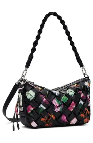 Desigual Floral Woven Shoulder Bag