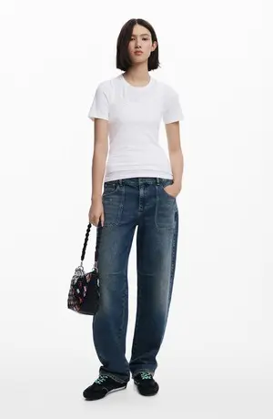 Desigual Floral Woven Shoulder Bag