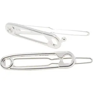 NUME Safety Pin Hair Clip Set - Silver