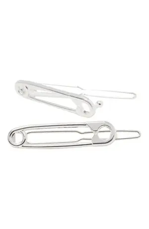 NUME Safety Pin Hair Clips - Silver