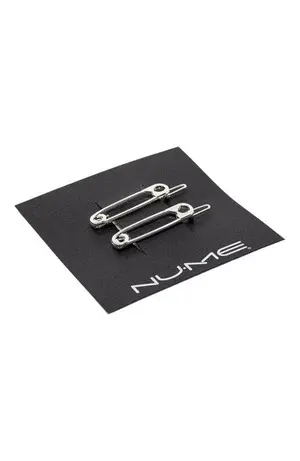 NUME Safety Pin Hair Clips - Silver