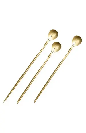 THE COLLECTIVE HOME Forge Brass Tasting Spoonsset Of 3 - Gold