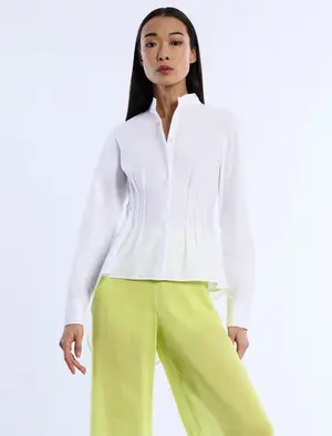 Bcbgmaxazria Asymmetrical Hem Shirt