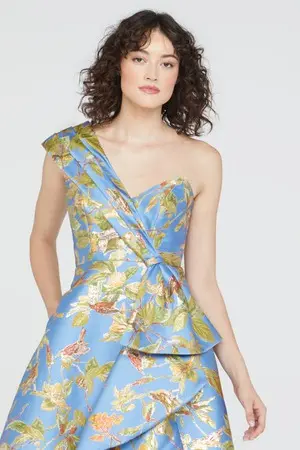 Theia Dalia Tea Length Dress