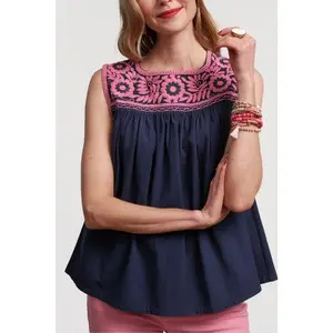 FRANCES VALENTINE Jess Top - Navy