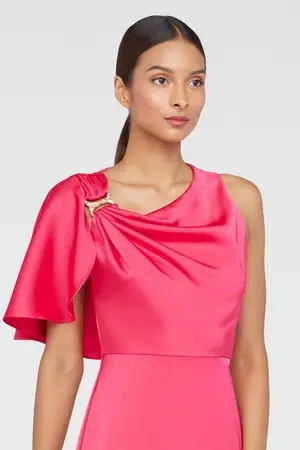 Theia Darcie Flutter Sleeve Gown