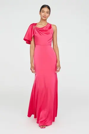 Theia Darcie Flutter Sleeve Gown