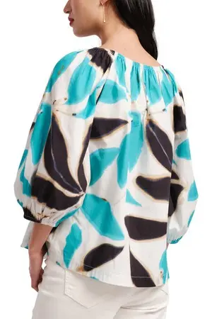 FRANCES VALENTINE Bliss Top In Banana Leaf Print