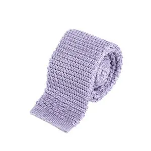 Trafalgar Zion Knit Silk Necktie Lilac