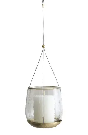 THE COLLECTIVE HOME Pebbled Hanging Lantern - Clear
