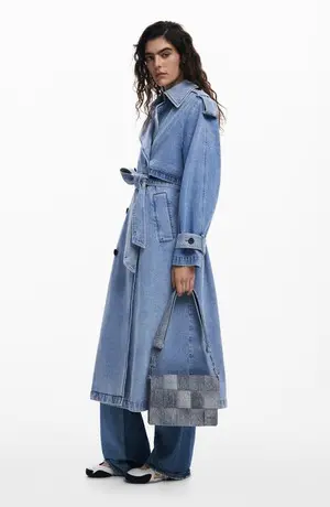 Desigual Woven Denim Crossbody Bag