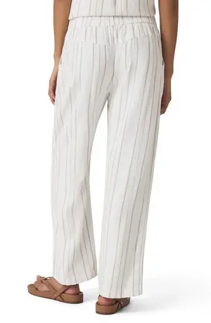 Splendid Layla Stripe Pants - White/ Fawn