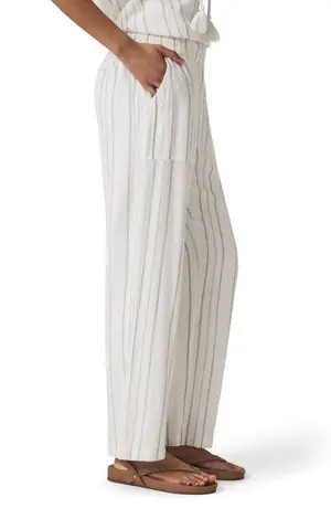 Splendid Layla Stripe Pants - White/ Fawn