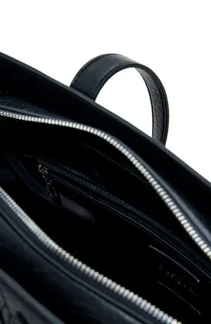 Desigual Leaf Jacquard Faux Leather Tote