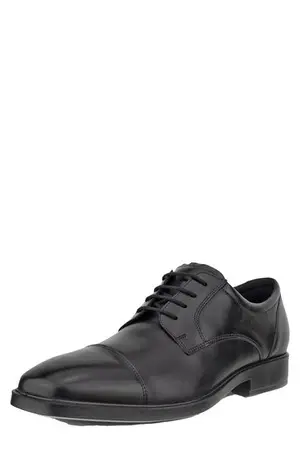 Ecco Metropole Milan Cap Toe Derby - Black