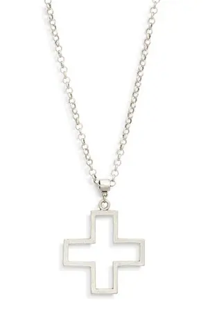 CHILD OF WILD Madonna Cross Chain Necklace - Silver