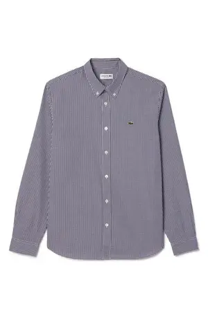 Lacoste Checker Cotton Pinpoint Button-down Shirt