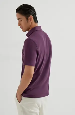 Brunello Cucinelli Piqué Polo Shirt - Burgundy