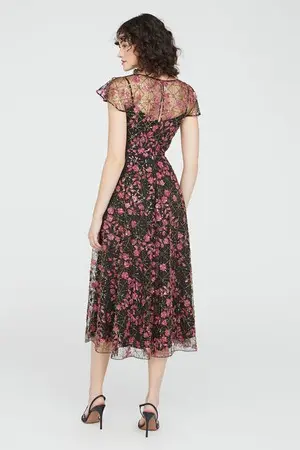 Theia Mariah Beaded Cocktail Dress