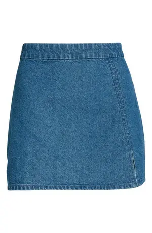 BILLABONG Wave Wash Denim Mini Skirt - Salt Washed