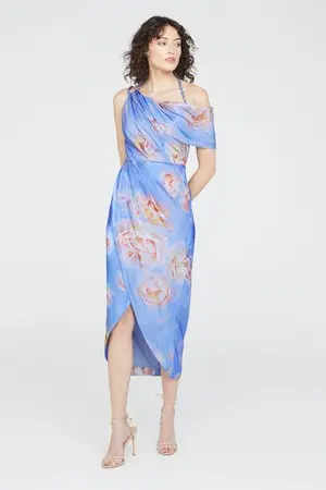 Theia Yannah Wrap Cocktail Dress