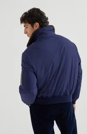 Brunello Cucinelli Nylon Down Jacket - Indigo