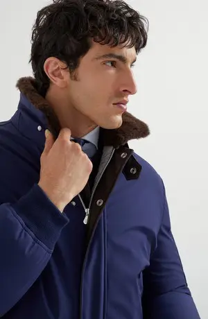 Brunello Cucinelli Nylon Down Jacket - Indigo