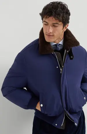 Brunello Cucinelli Nylon Down Jacket - Indigo