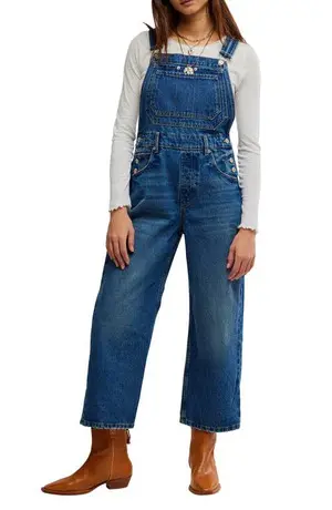 Free People Deep Trance Denim Overalls - Reverie