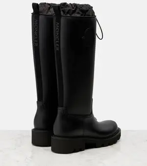 Moncler Kickstream Logo Rain Boots - Black