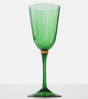 La DoubleJ Rainbow Set Of 2 Wine Glasses - Green