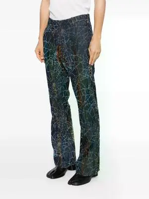 MASU Flocky Rainbow Web Flare Pants